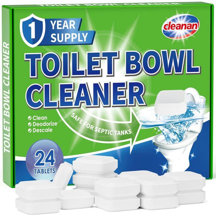 Lot de 24 tablettes WC extra puissantes, garde les toilettes propres ...