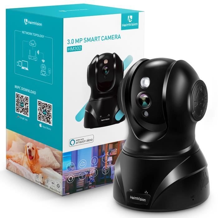 HeimVision Caméra de surveillance 3MP HD IP sans fil Intérieures ...