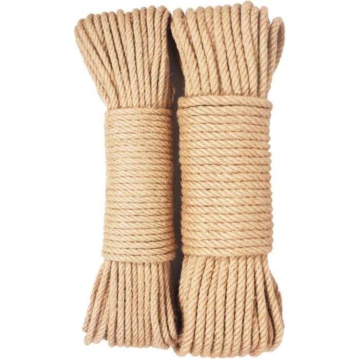 Corde De Chanvre Jute De 10Mm, Corde Épaisse Naturelle, Cordes De ...