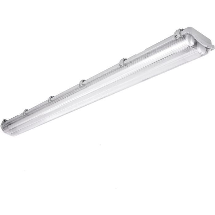 Neon Tube 60Cm, Kit Réglette Étanche Ip65 Néon Led Avec 2 Tubes Led 18W ...