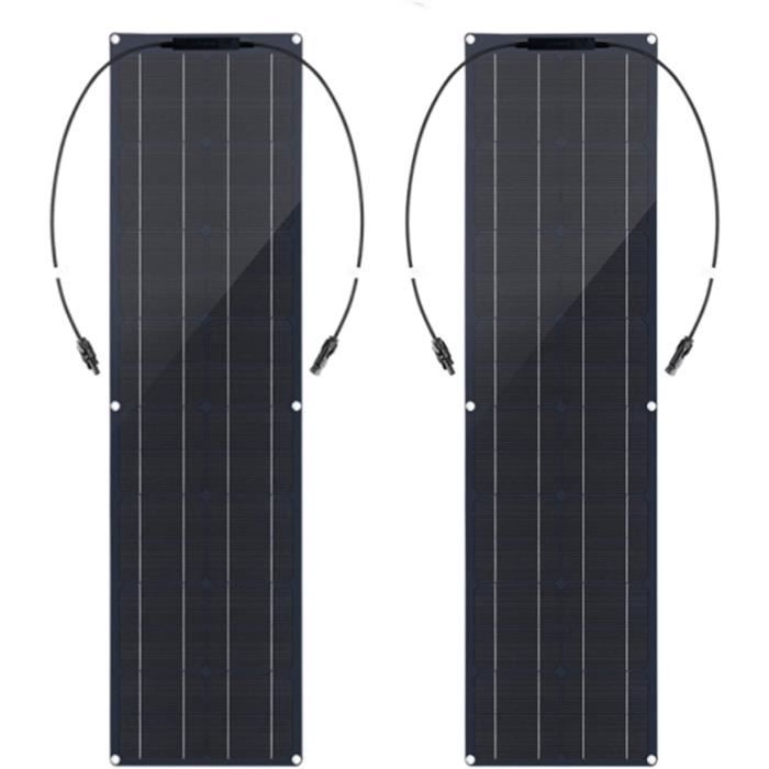Kit De Panneau Solaire Flexible Monocristallin 50W 100W Système De Chargeur De Batterie 12V pour ...