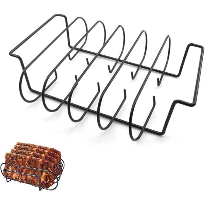 Spare Ribs Rack Support Cuisse de Steaks Barbecue Fer Support à Côtes ...