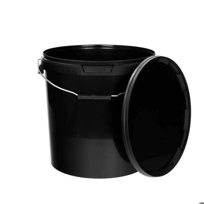 Seau avec Couvercle Plastique Alimentaire - BenBow - 20x 20L - Noir ...