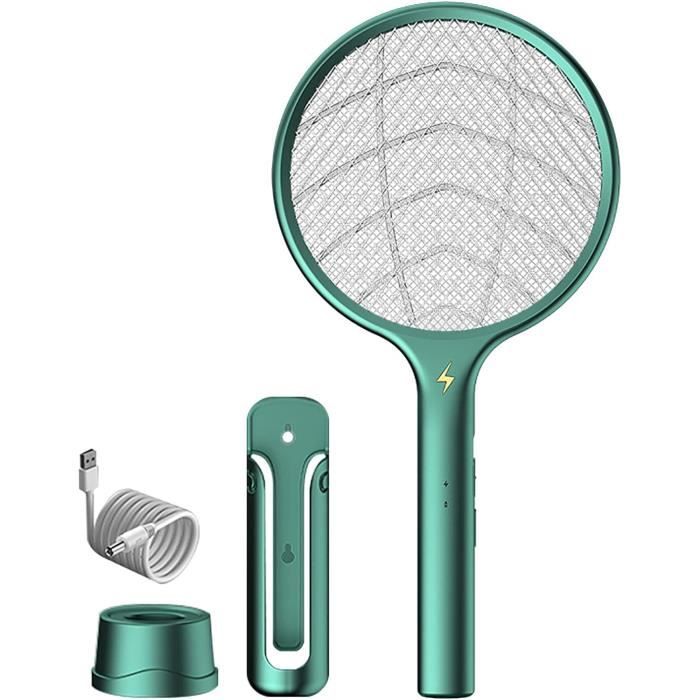 Raquette Anti-Insectes,Tapette À Mouches Électrique 2 En 1 Avec Base ...