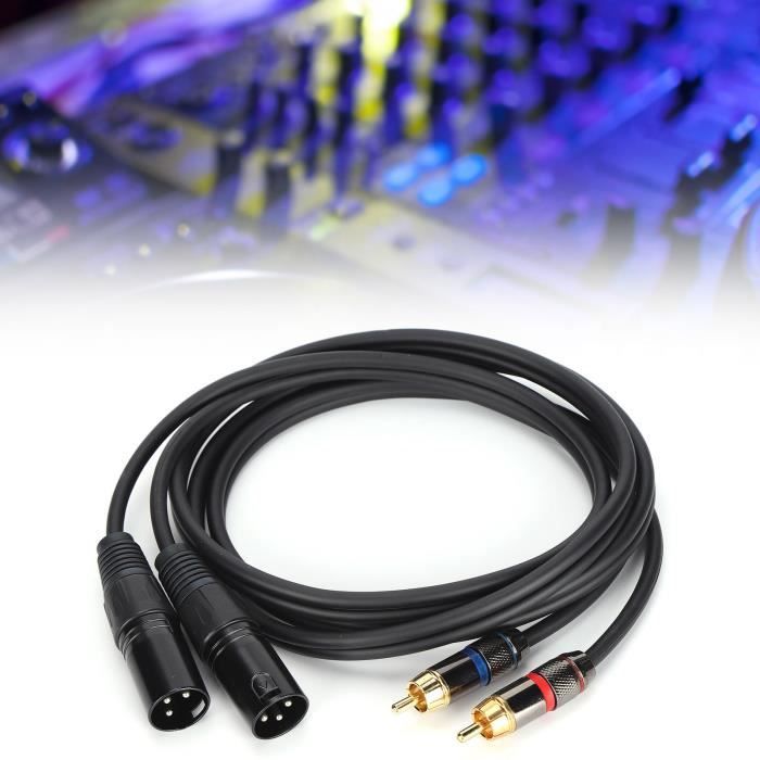Câble XLR vers RCA CIKONIELF - Double XLR mâle - Double RCA mâle ...