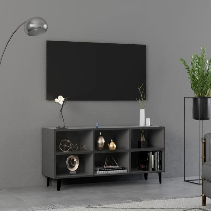 Meuble TV - DIOCHE - DIO7380741906797 - Gris - 103,5x30x50 cm - 6 ...