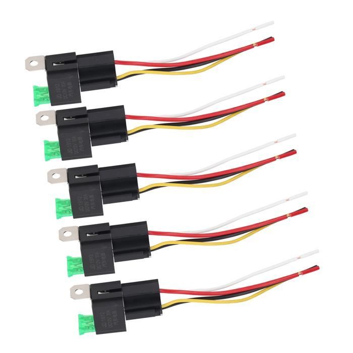 Duokon relais automobiles 12V 5 pièces relais automobile 12V DC 30A 4 ...