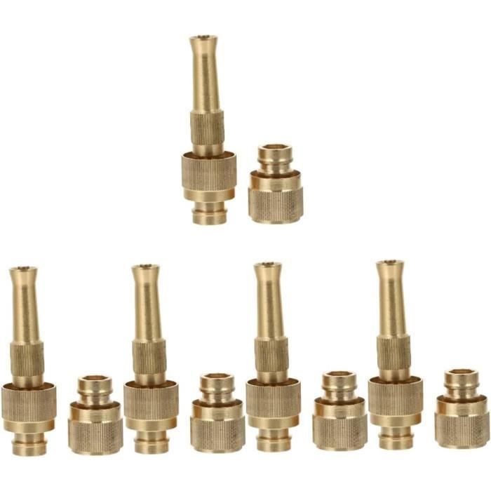 5 Ensembles Arroseur Extérieur En Laiton Buse De Tuyau D'Eau En Laiton Adaptateur De Tuyau ...
