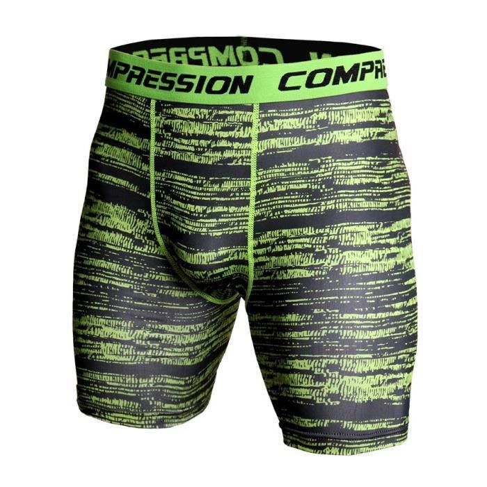 Short,Short moulant à taille élastique pour Homme, Short de Compression ...
