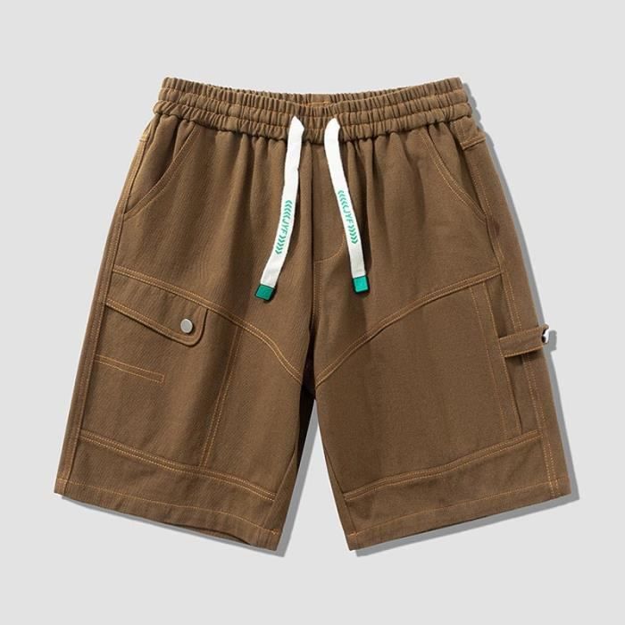 Short Homme Ete Coupe Droite Taille Elastique Casual Short Stretch ...