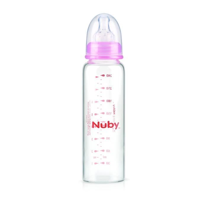 Nuby Biberon Verre Vert +3m 240ml - Cdiscount Puériculture & Eveil bébé