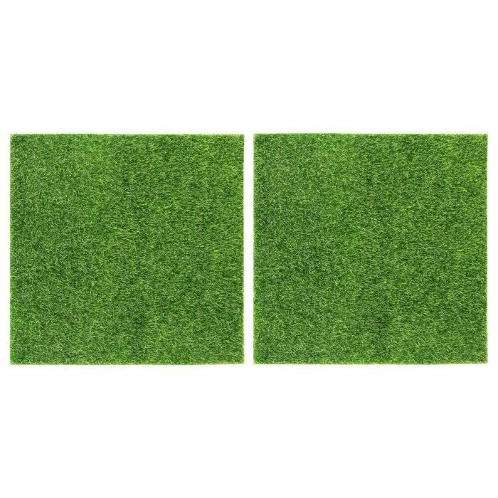 Tapis de gazon artificiel Herbe en pour interieur et exterieur Gazon synthetique vert Decoration ...