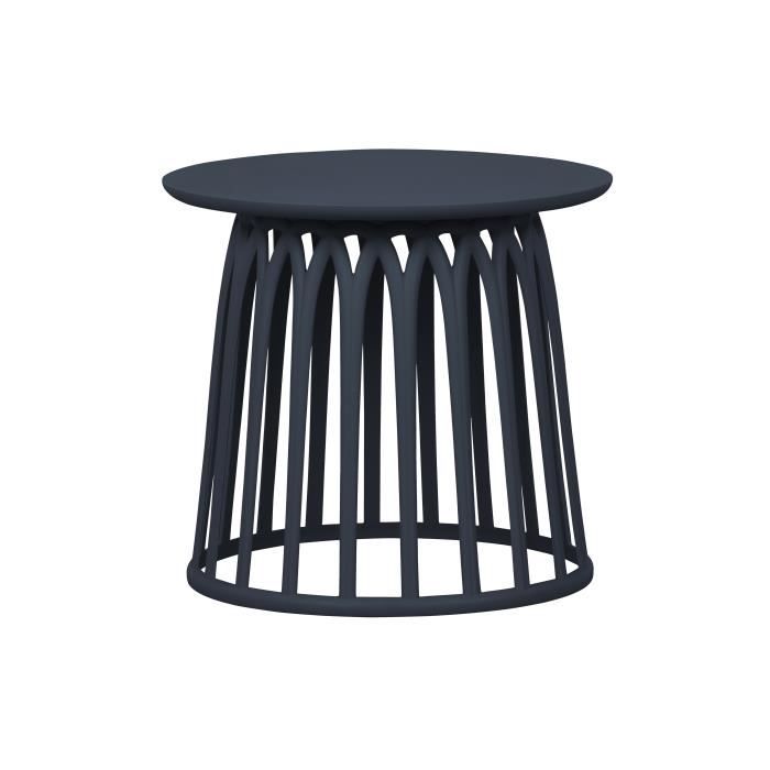 Tables d'appoint ronde de jardin en Plastique - Lot de 2 tables ...