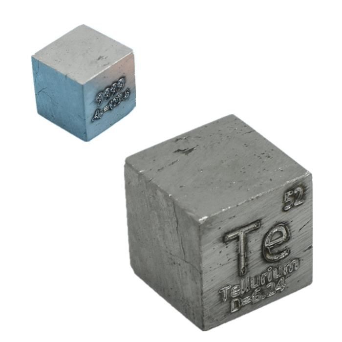 OBJET DECORATIF,1pc Tellurium Cube--Cube en métal 10x10x10mm, éléments ...