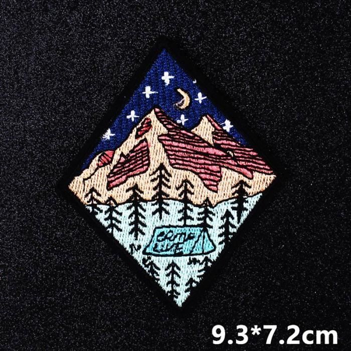 PE3397CT -Patch brodé parc jurassique,pour vêtements,à rayures,avec ...