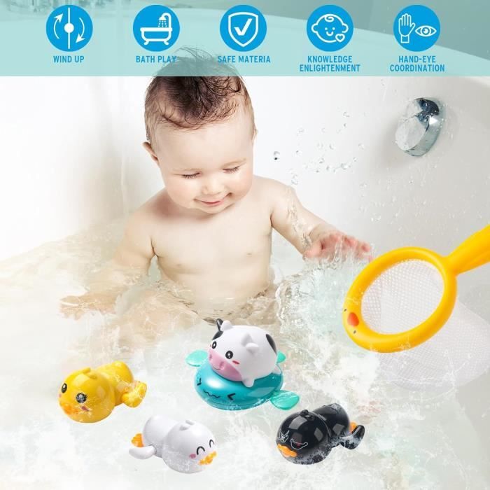 Lot De 5 Jouets De Bain Flottants Pour Enfants-Jouets De Bain Pour ...