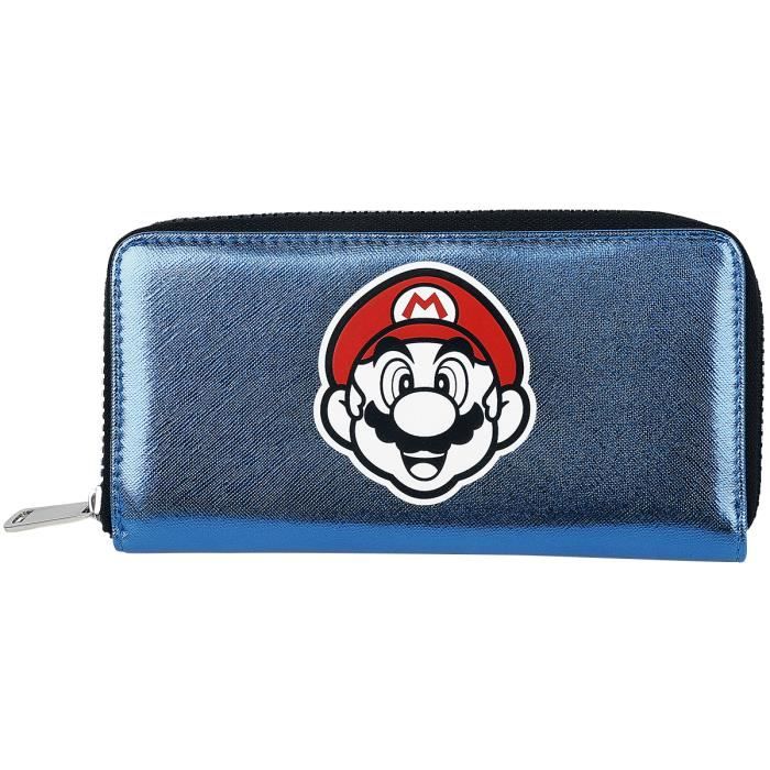 Portefeuille - Super Mario - Équipe Femme - Bleu - Synthétique ...
