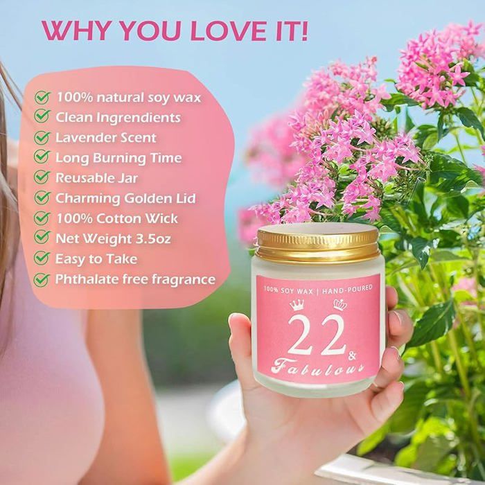 Cadeau 22 ans Anniversaire Femme, coffret cadeau pour les meilleurs ...