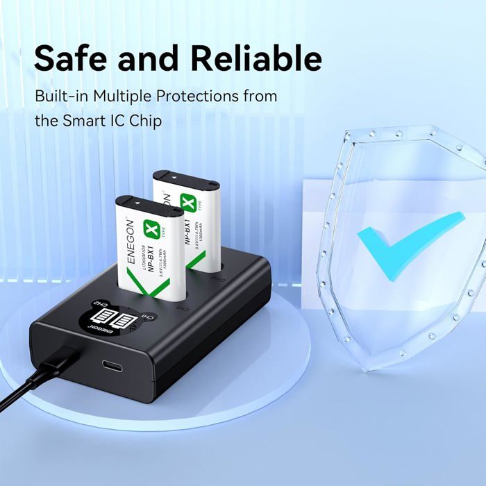 Np-Bx1 Batterie (Pack De 2 1300Mah) Et Kit De Chargeur Lcd Compatibles Avec Sony Np-Bx1 Et Sony ...