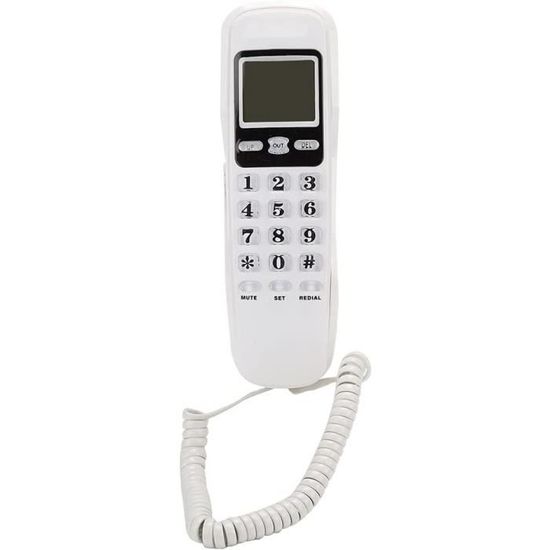Téléphone Fixe, téléphone Filaire DTMF-FSK avec Identification de l'appelant Affichage de la ...