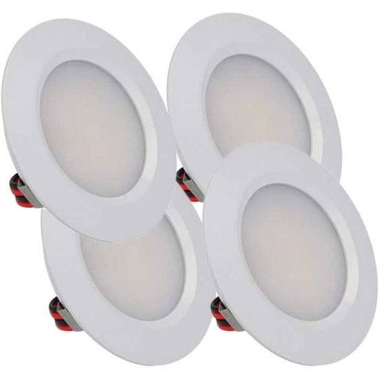4 pièces Mini Downlight LED rond mince 3W DC 12V 24V trou 50mm pour ...