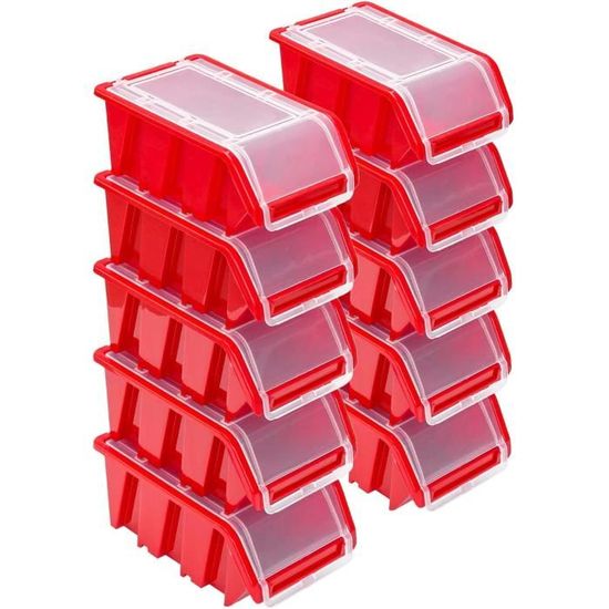 Boîtes Set – 10x Boîte Empilable avec Couvercle 155x100x70 MM – Boîte à ...