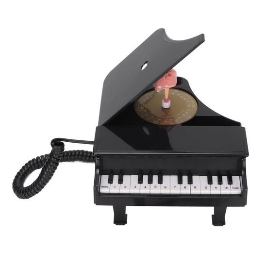 URB--Téléphone filaire Piano Style HD Appel Filaire Téléphone Fixe avec ...