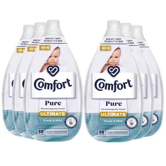 Comfort Ultra Concentrated Pure Fabric Conditioner Fresh & Mild 870ml ...
