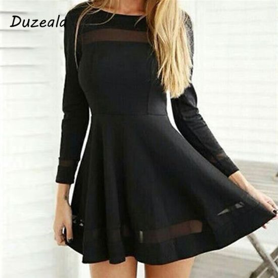 Robe,Duzeala 2021 Femmes Robe Printemps Été Dames Longueur Genou ...