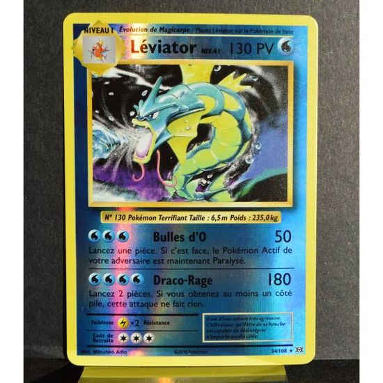 Carte Pokémon Léviator 130 PV - Reverse 34-108 XY12 - Évolutions NEUF ...