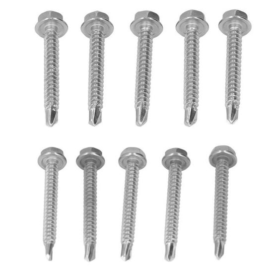 Vis autoperceuses à tête hexagonale SALALIS - Lot de 100 - 4,2x38 mm et 4,8x38 mm - Cdiscount ...