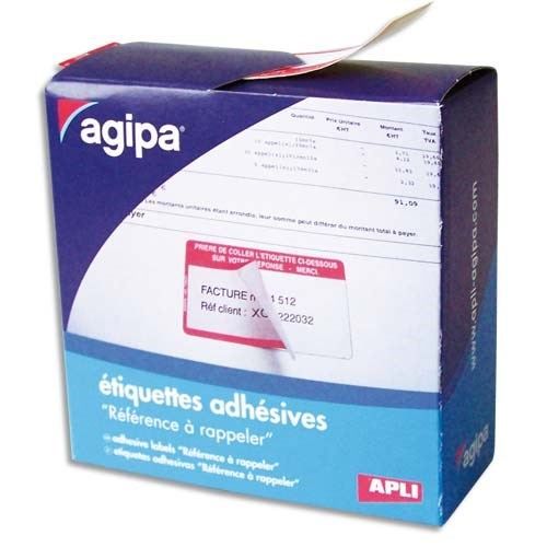 Etiquettes AGIPA - Référence à rappeler - 500 étiquettes - Blanc ...