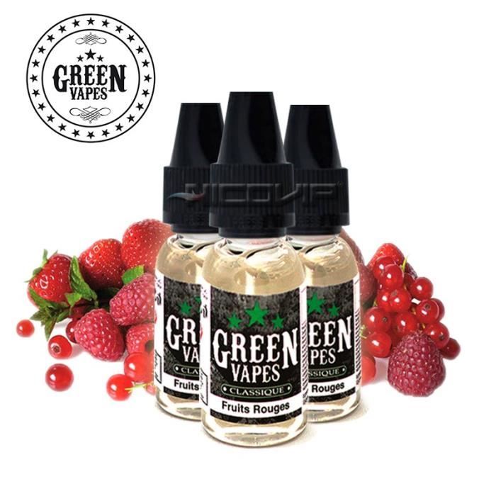 Pack 3 E-liquides Green Vapes Fruits Rouges - 11mg - Cdiscount Au quotidien