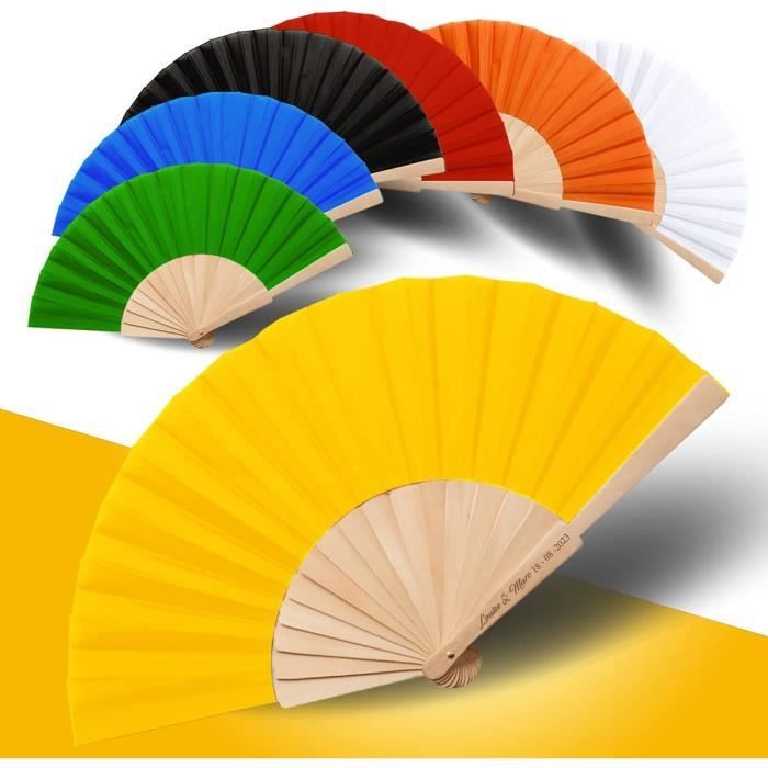 Éventail Pliant Personnalisable En Bois - Éventail Idée Mariage ...