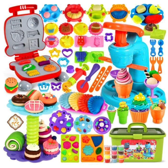 Pate a Modeler,76 Pièces Pâte À Modeler pour Enfants, Accessoires en ...