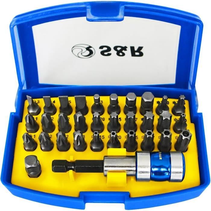 Coffret Embouts de Vis . Set de 32 Embouts pour Visseuse et Tournevis ...