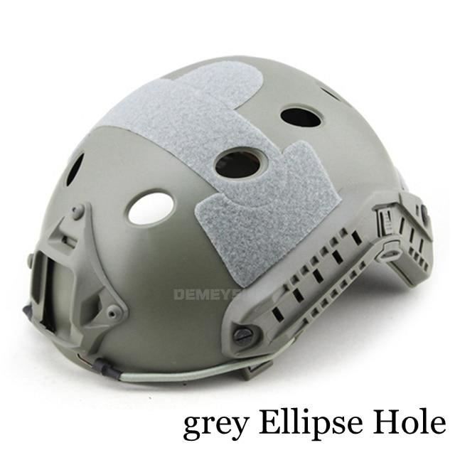 Trou d'ellipse gris - Casque De Combat Tactique Rapide Mh Pj Airsoft ...
