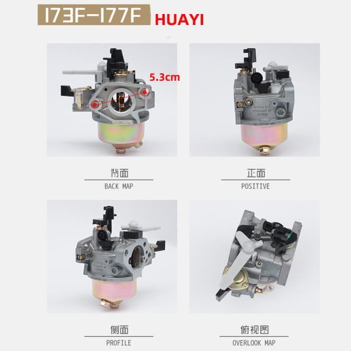 173F-177F Huayi - Générateur De Carburateur 2 Kw-3 Kw Avec Gx160 Gx200, 5,5 Hp, 6,5 Hp, 168f ...