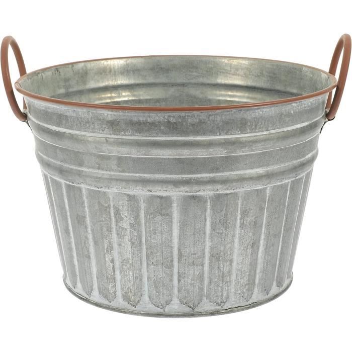 Pot De Fleurs Ancien En Fer Forgé Pot De Fleur En Étain Pot De ...