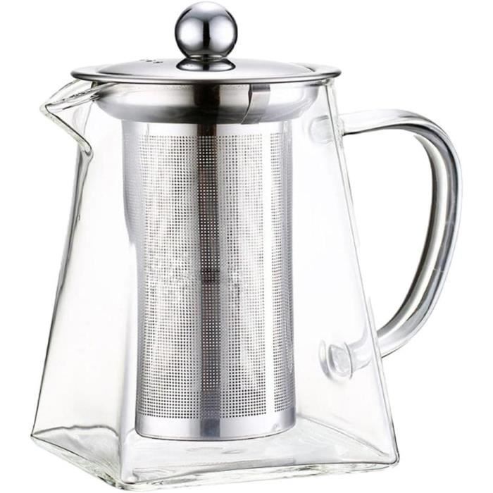 Théière En Verre Avec Infuseur Amovible, 260-450-650 Ml Pour Thé En Vrac, 650 Ml[u3284 ...