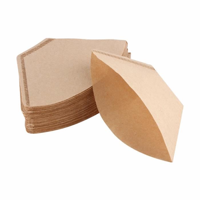100Pcs Papier Filtre à Café Espresso Thé en Bois pour Café à Goutter ...