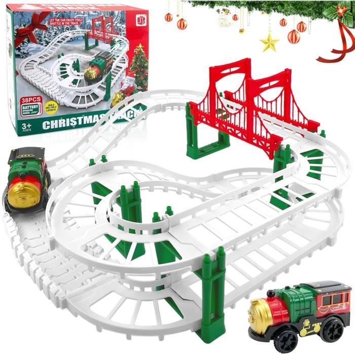 Train Électrique Noël MARSEE - Kit de train avec wagons de fret et ...