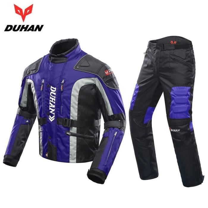 DUHAN Hommes Moto Veste + Protecteur Moto Pantalon Coupe-Vent Vêtements ...