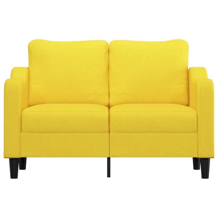 Mxzzand-Canapé à 2 places Jaune clair 120 cm Tissu-DX4837 - Cdiscount ...