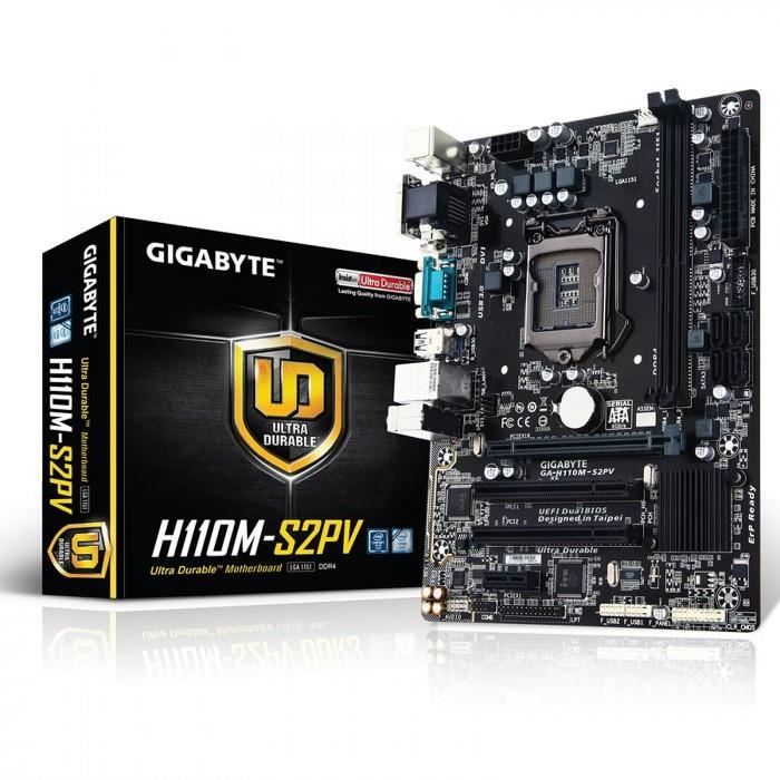 Carte mere Gigabyte GA-H110M-S2PV - Carte mere Micro ATX Socket 1151 ...