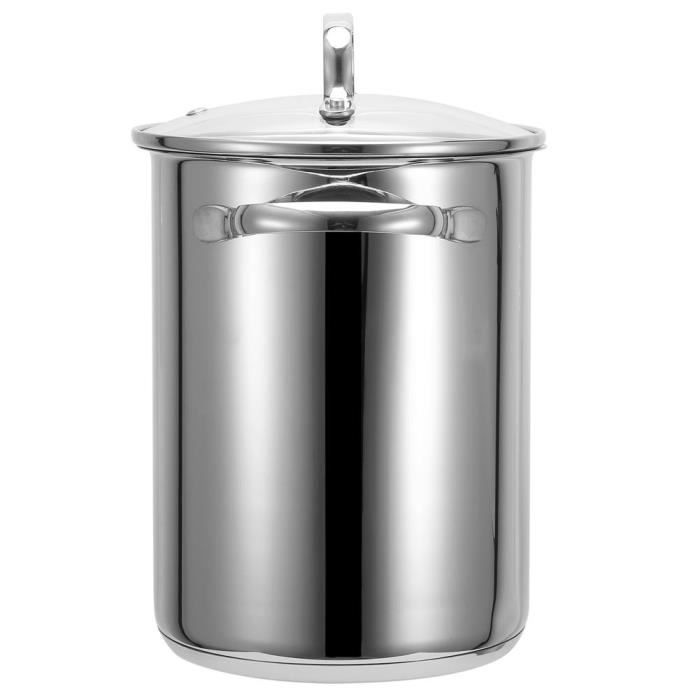 Qiilu Pot de friteuse 4.2L Friteuse 304 En Acier Inoxydable Pot ...