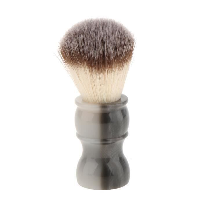 Yongme-Blaireau de Rasage à Barbe en Cheveux Nylon Doux et Dense Manche ...