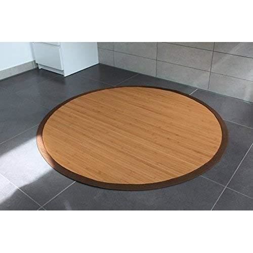 Tapis Bambou Gentle 160 cm Rond, 17mm Stege, Largeur Frontière, Massif ...