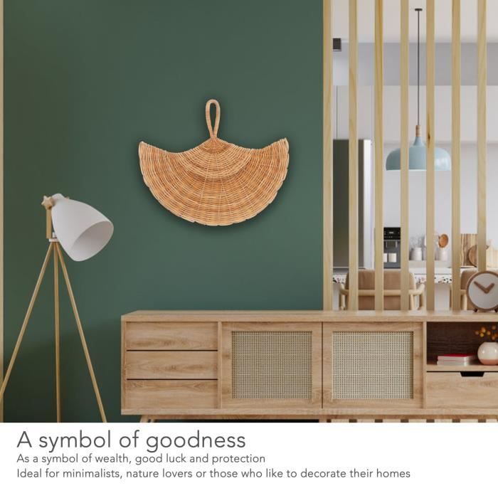 Décoration murale en éventail en rotin Décoration murale d'éventail en ...