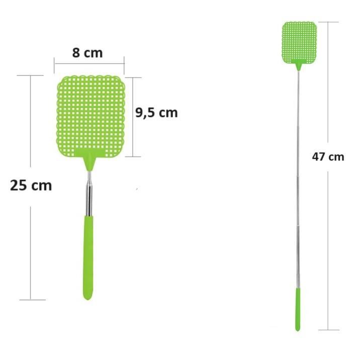 Tapette à mouche télescopique ,1 tapette à insectes 25 cm à 47 cm ...